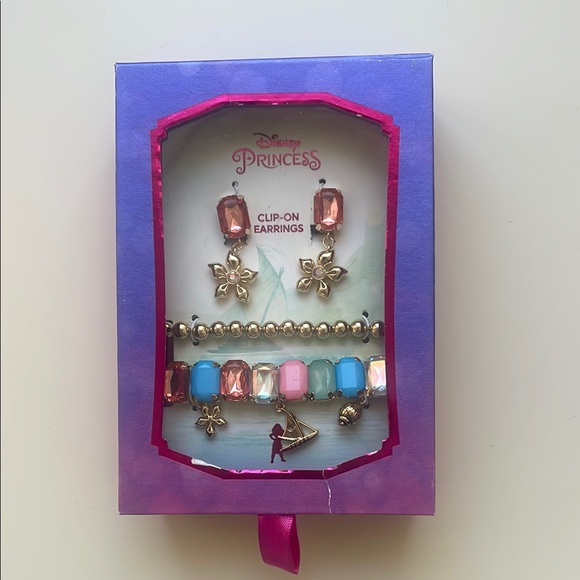 Disney | Accessories | Disney Princess Jeweltoned Earrings And Bracelet ...
